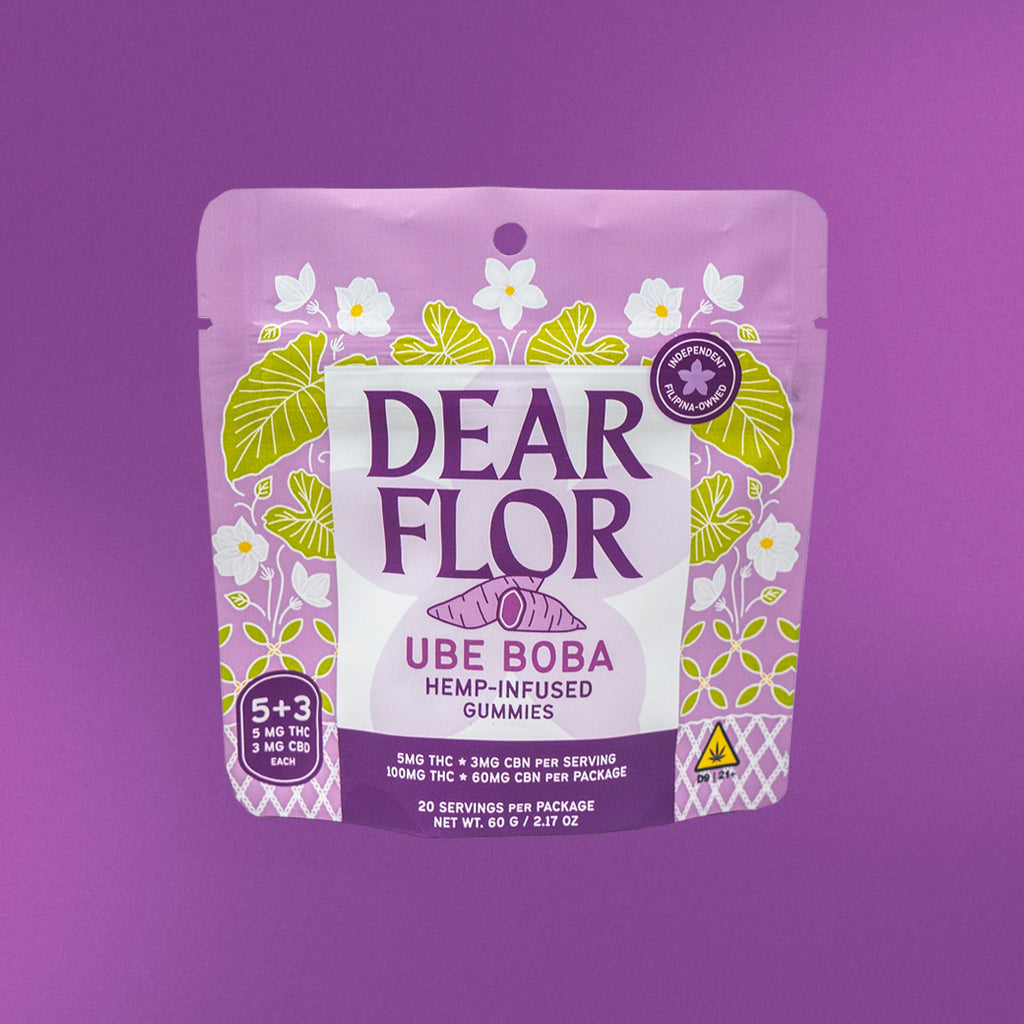 Ube Boba Flavored Gummies – 5mg Each, 100mg THC Total – Dear Flor